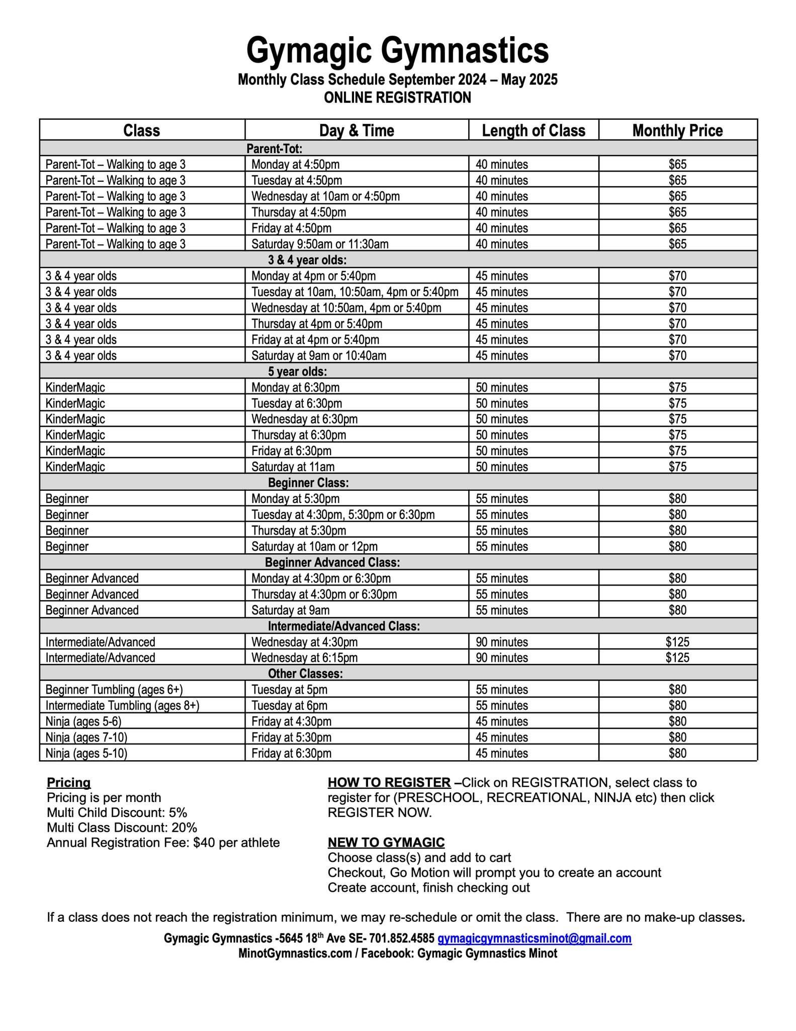 Gymagic Gymnastics Home