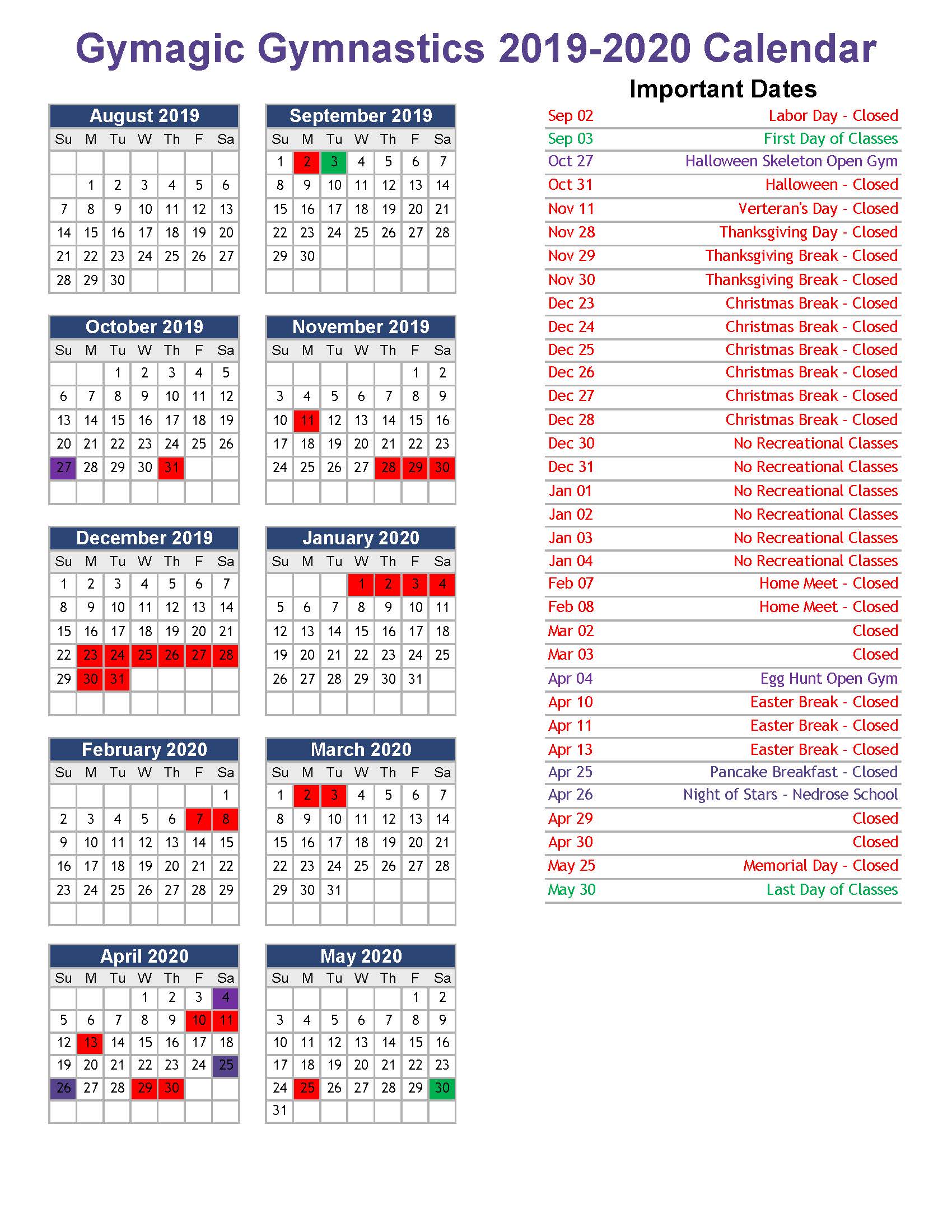 Gymagic Gymnastics Home